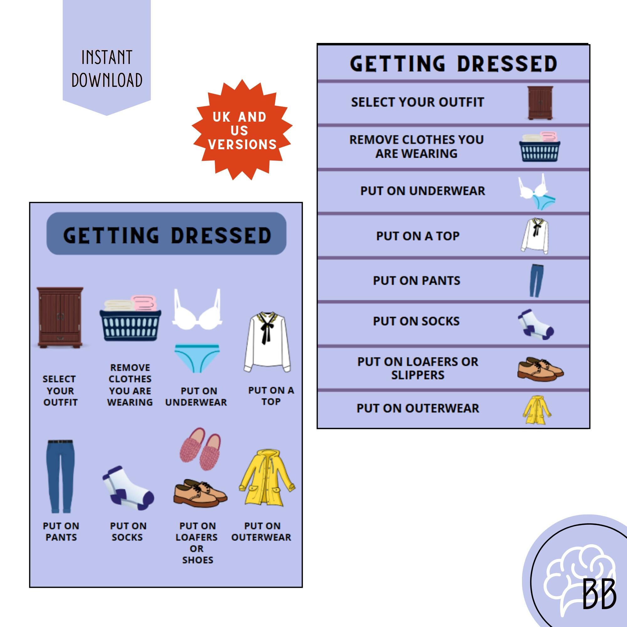 Dementia Dressing Routine Cards: Visual Aid for Seniors (digital ...