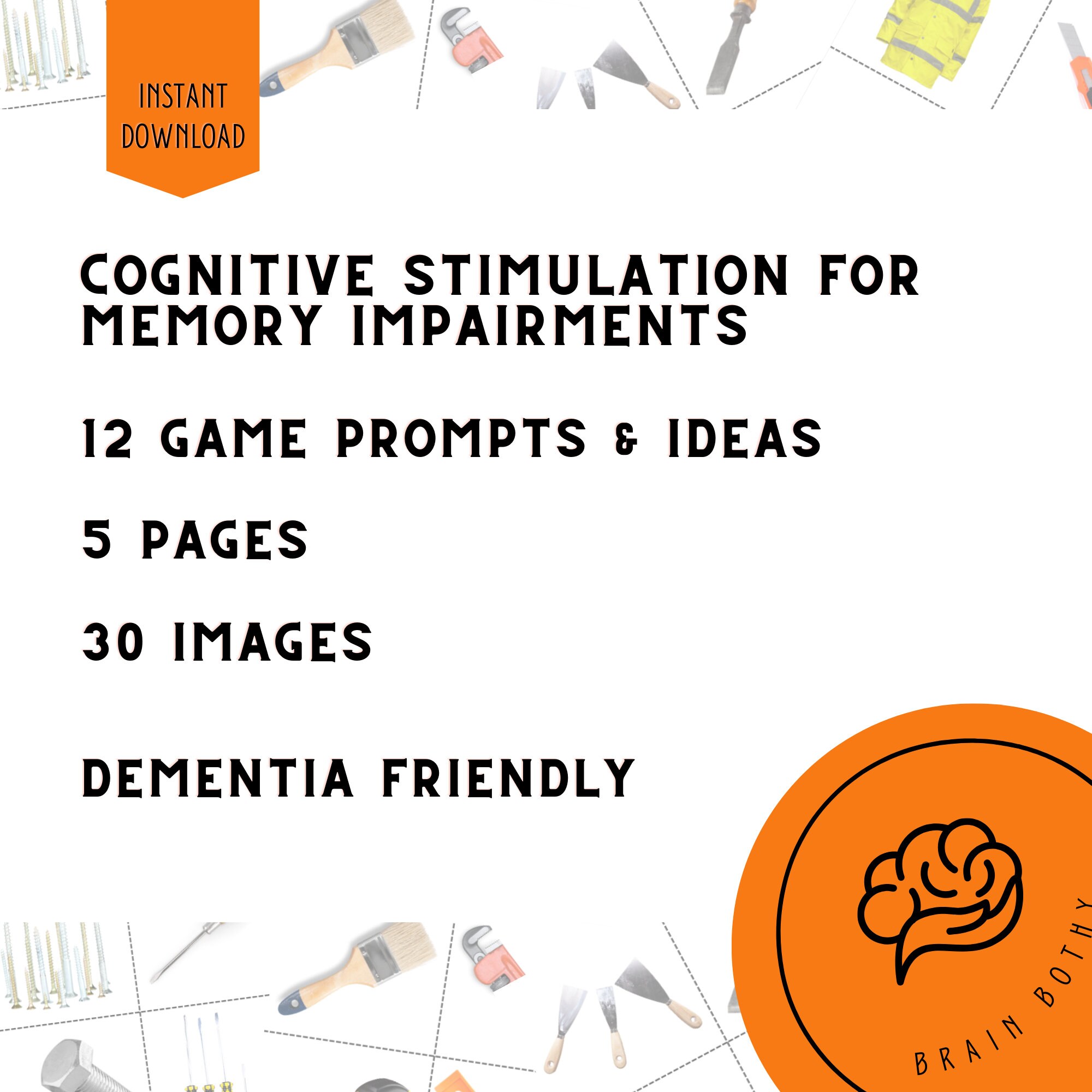 Dementia Handyman Reminiscence Activity Product, Memory Game Idea ...