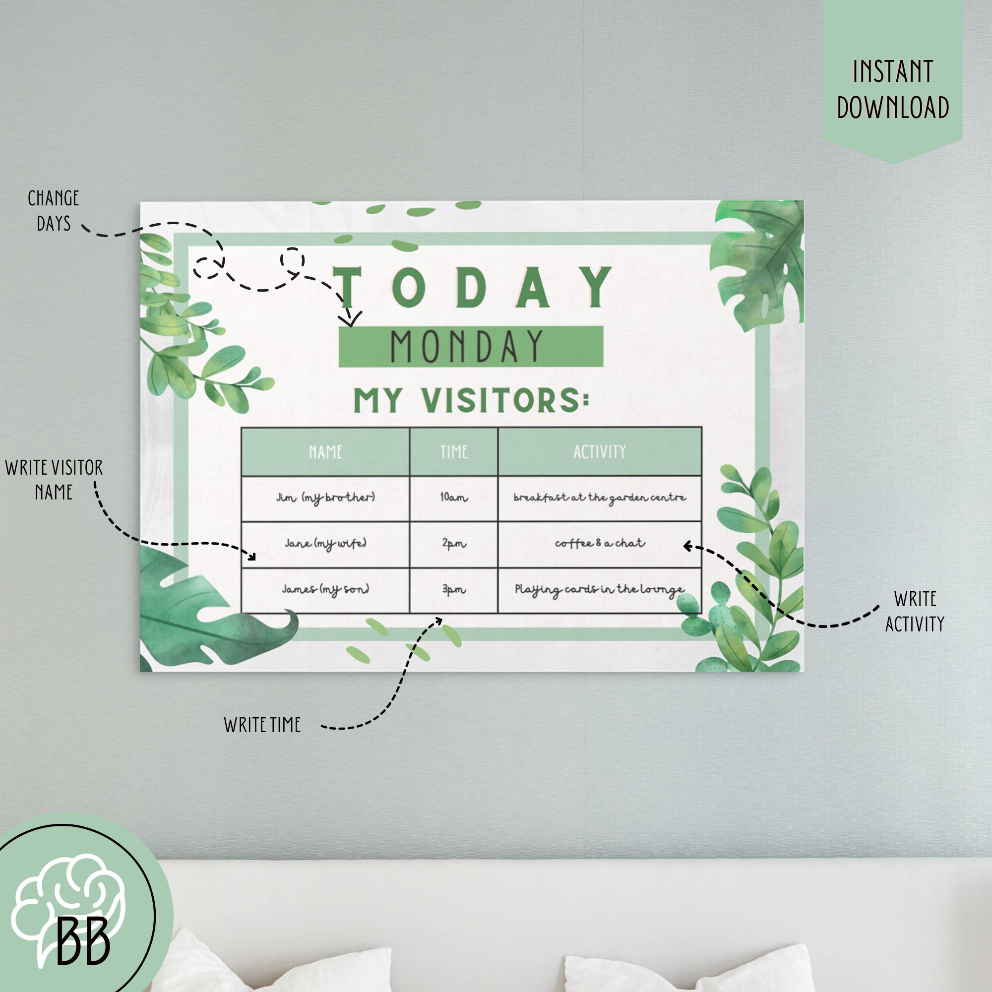 Dementia Care Daily Activity Board: Memory Loss Visual Schedule (PDF ...