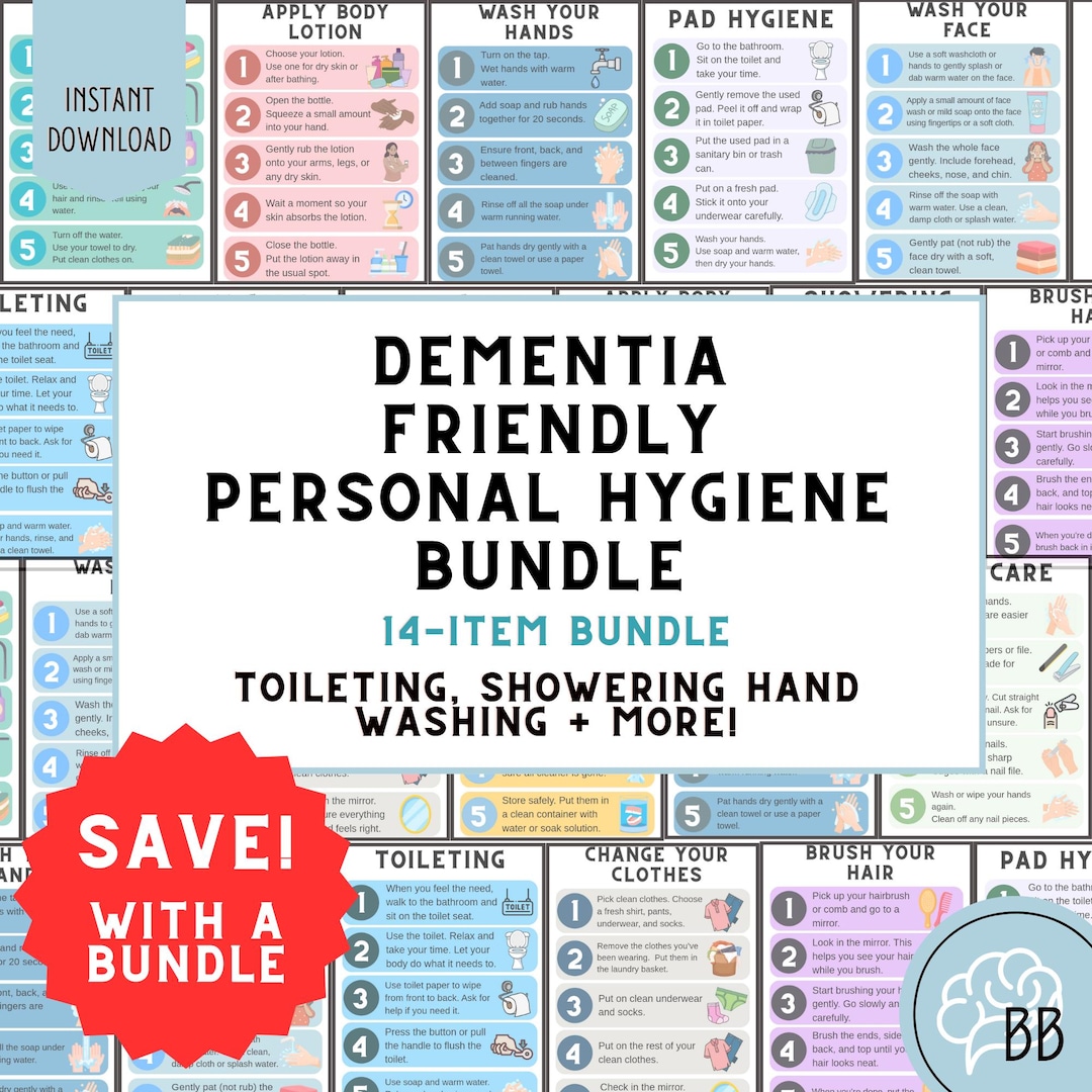 Accessible Personal Hygiene Guide, 5-step PDF Printable Aid for ...