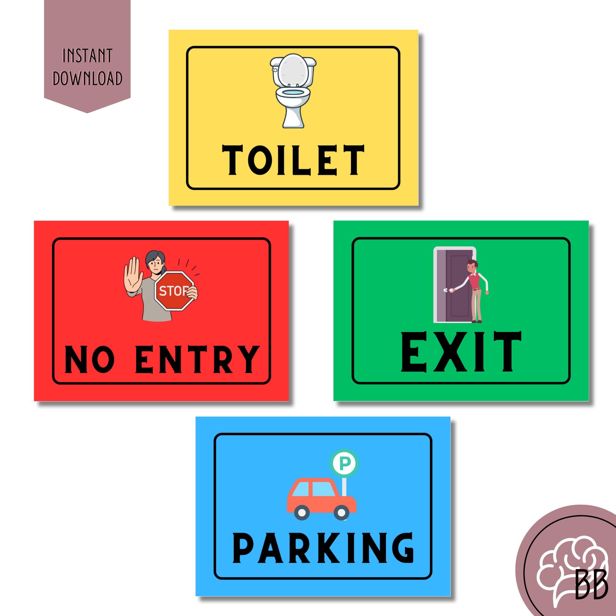 Dementia Friendly Door Sign Bundle, Reusable Memory Loss Labels, Daily ...