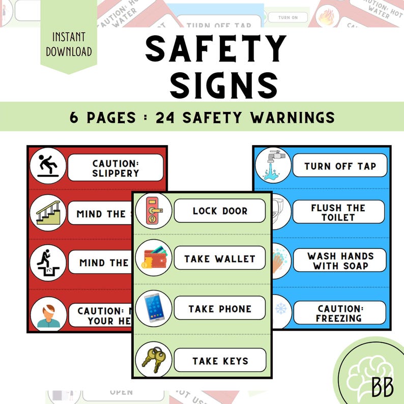 Dementia Home Safety Signs: Memory Loss Prompts (PDF Download) - Etsy