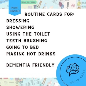 Dementia Routine Cards Bundle: Daily Visual Schedule, Task Prompts ...