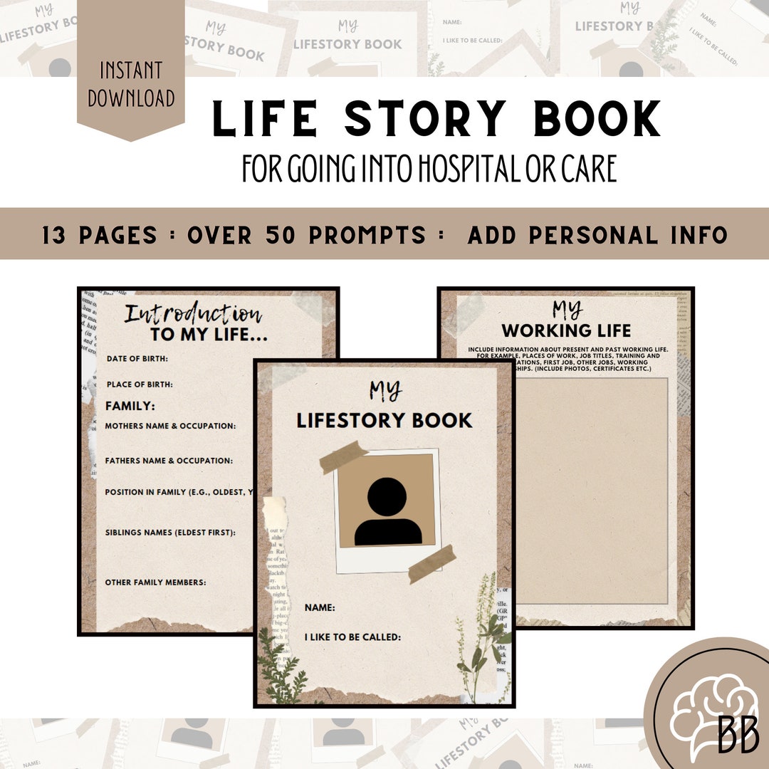 Personalized Memory Book for Dementia Care, Life Story Journal, Custom ...