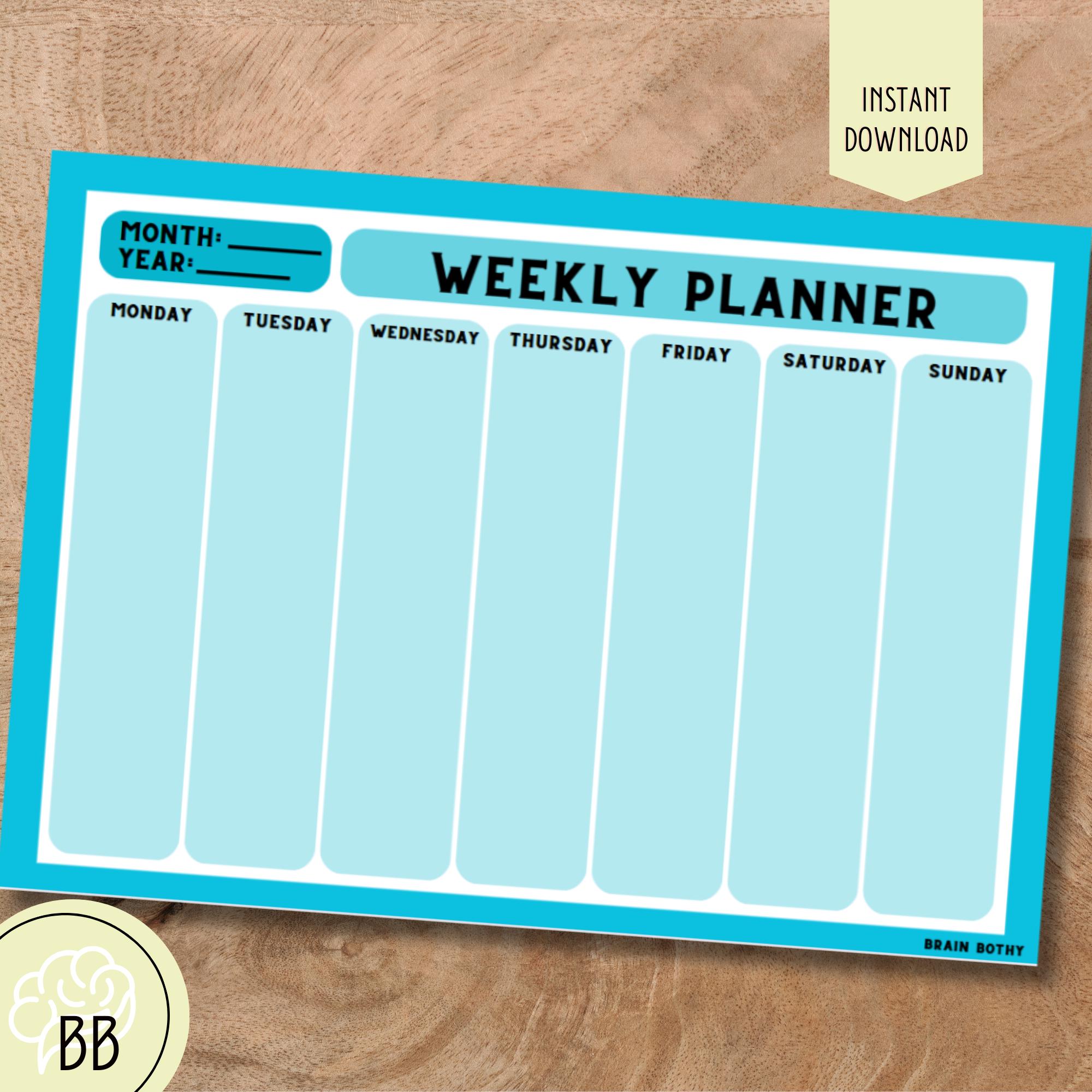 Dementia Care Weekly Planner: Printable Routine Schedule (PDF Download ...