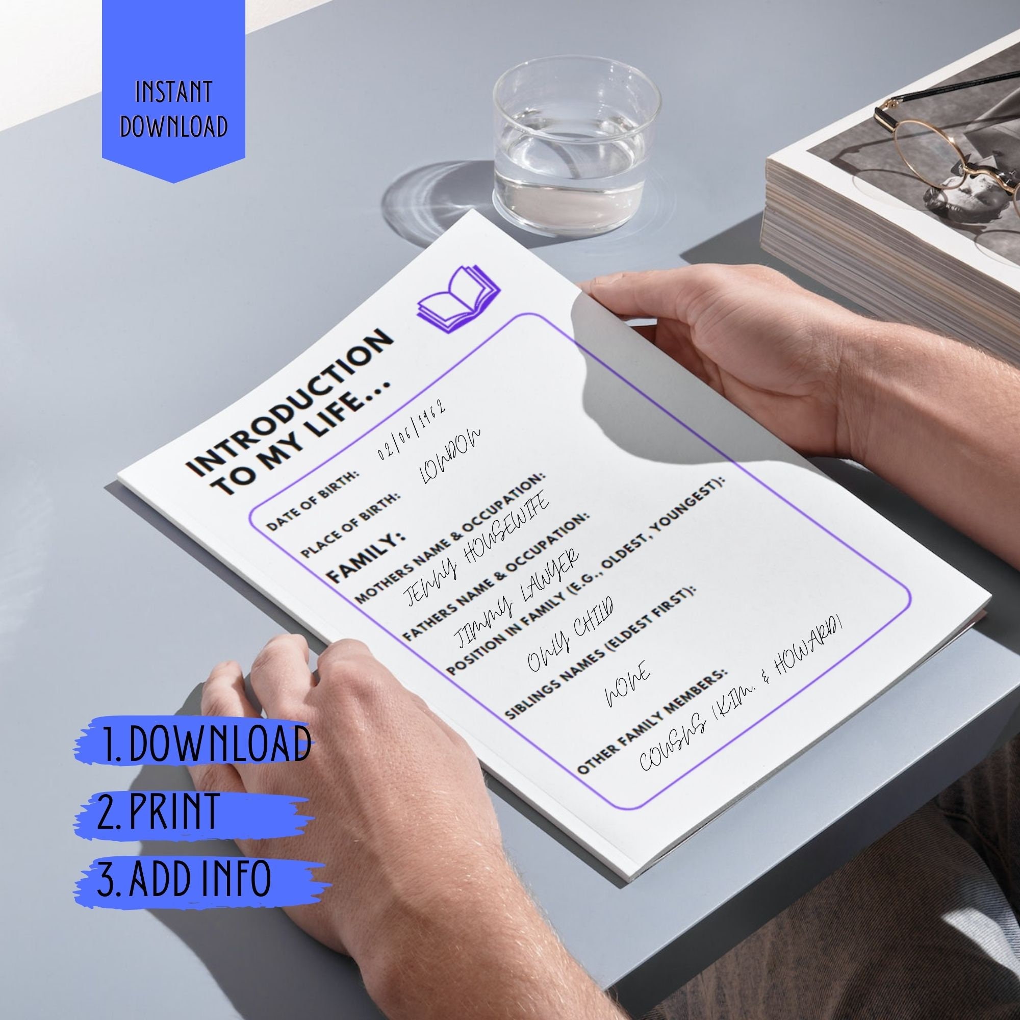 Personalized Memory Book for Dementia Care, Life Story Journal, Custom ...