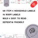 Hospital & Home Care Dementia Signs, 70+ Memory Loss Labels, Alzheimer ...