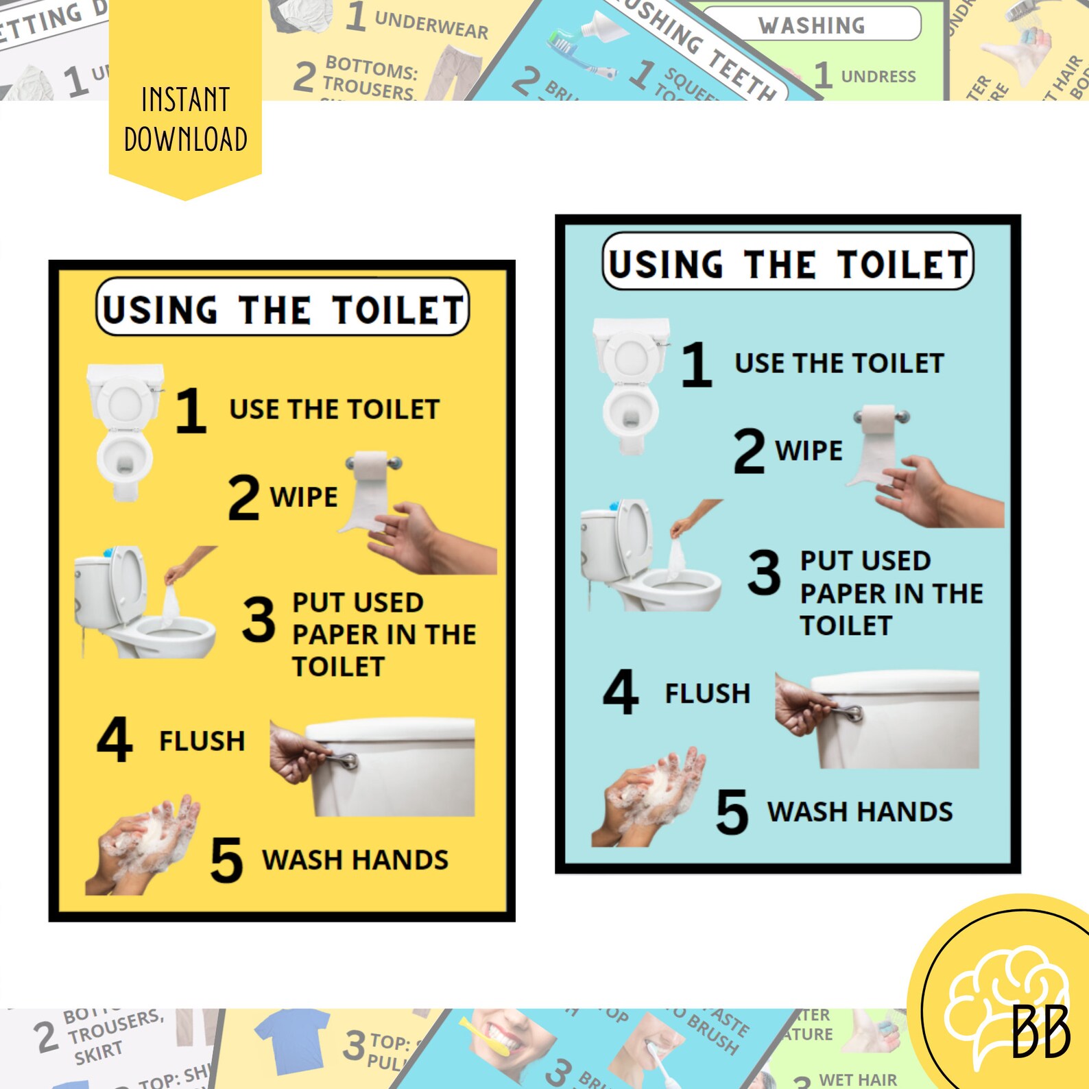 Dementia Routine Cards | Daily Visual Schedule, Alzheimer’s Care ...