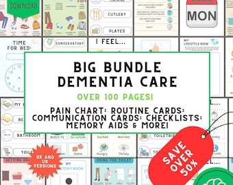 Dementia Routine Cards Bundle: Daily Visual Schedule, Task Prompts ...