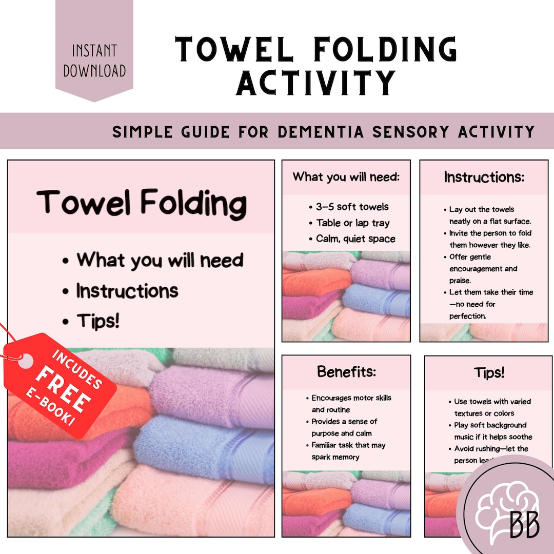 Towel Folding Dementia Activity Guide, Instructions, What You Will Need ...
