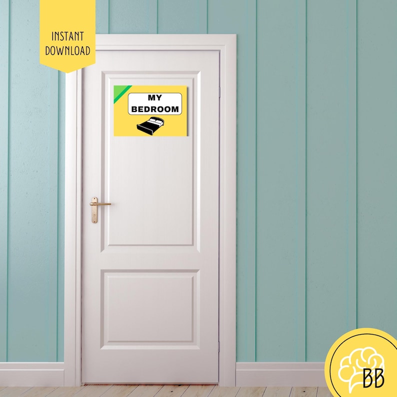 Large Print Dementia Door Sign Bundle, Reusable Memory Loss Labels ...