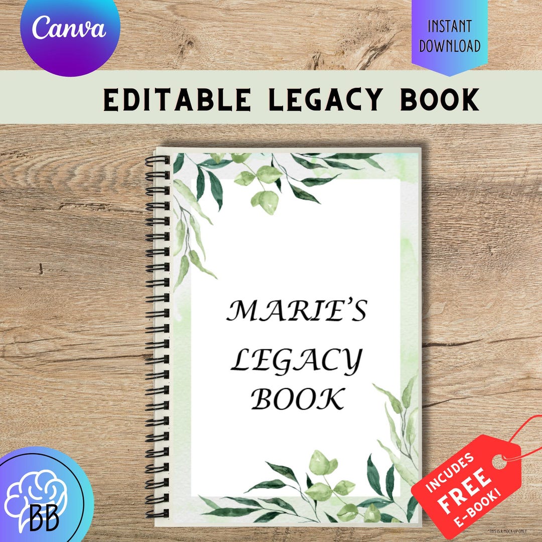 Editable Dementia Legacy Book | Life Story Journal for Memory Care ...