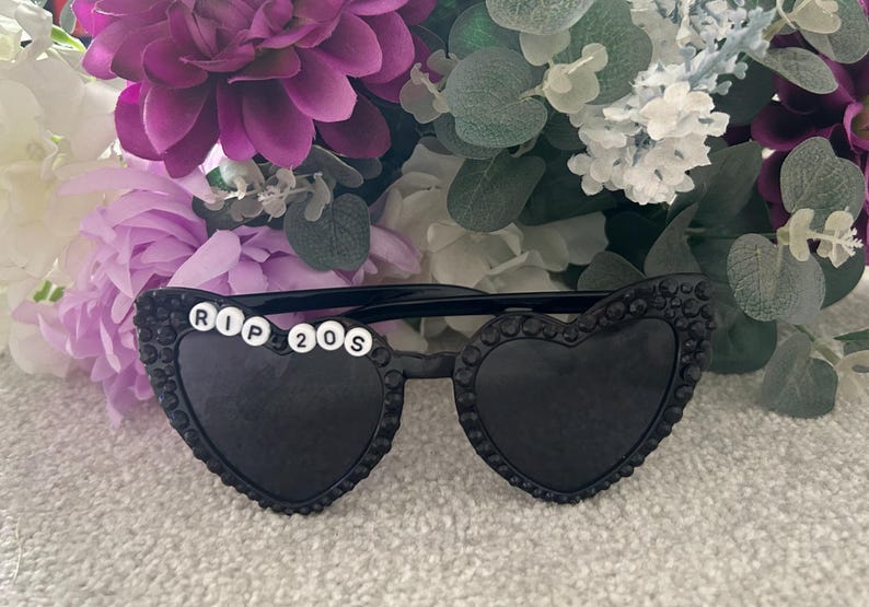 RIP 20s Heart Shaped Sunglasses - Etsy
