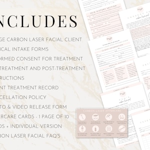 Editable Carbon Laser Peel Consent Form Bundle, Carbon Laser Facial ...