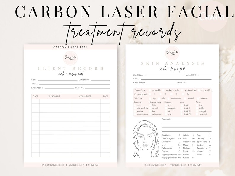 Editable Carbon Laser Peel Consent Form Bundle, Carbon Laser Facial ...