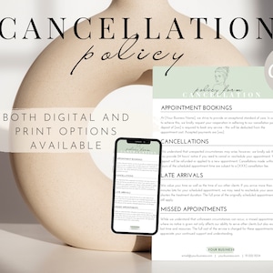 Editable Cancellation Policy Form, Printable Esthetician Templates ...