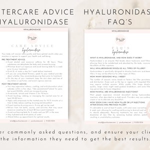 Editable Hyaluronidase Hyalase Filler Reversal Consent Form, HA Dermal ...