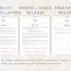 IV Therapy Consent Intake Forms Bundle, Intravenous Therapy Client ...