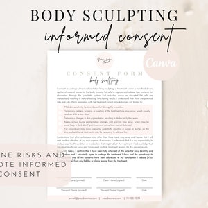 Editable Body Sculpting Ultrasound Cavitation Consent Intake Forms ...