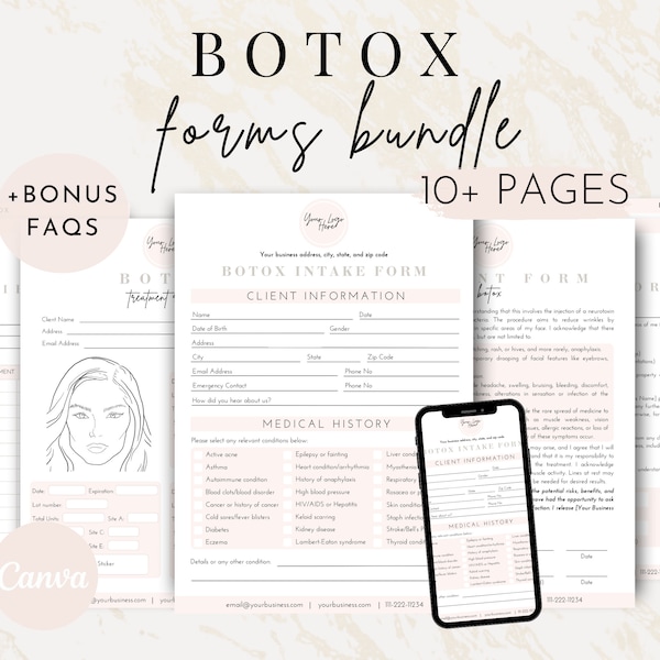 Aesthetic Consent Forms Nurse - Etsy