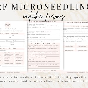 Editable Radio Frequency Microneedling Consent Bundle, RF Skin ...