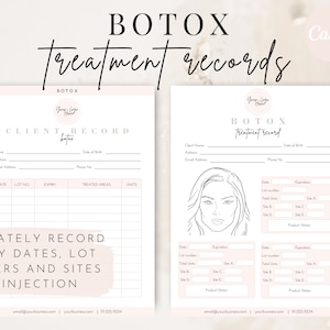 Editable Botox Neurotoxin Consent Intake Form, Botox Pre + Aftercare ...