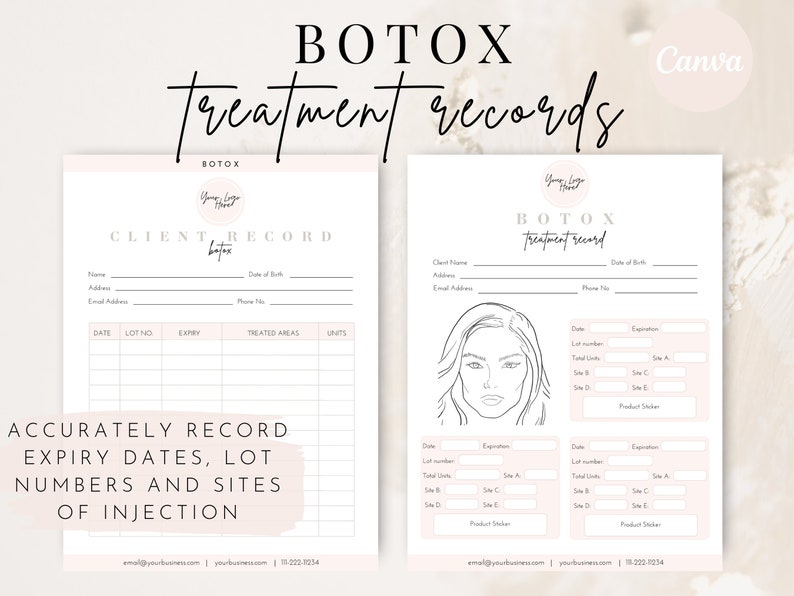 Editable Botox Neurotoxin Consent Intake Form, Botox Pre + Aftercare, Aesthetic Nurse Injector ...