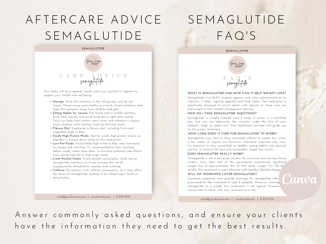 Editable Semaglutide Bundle Forms Template, Weight Loss Business ...