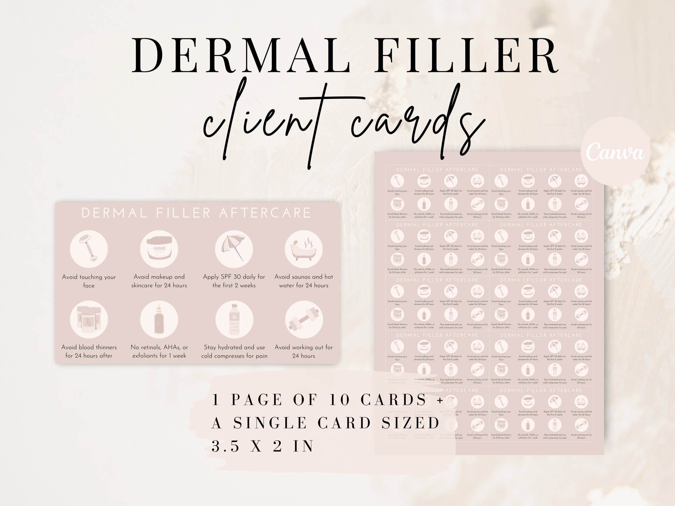 Editable Dermal Filler Consent Intake Form, Dermal Filler Pre Aftercare ...