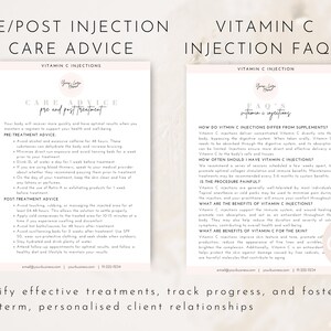 Editable Vitamin C Injection Forms, Consultation Forms, Client Intake ...