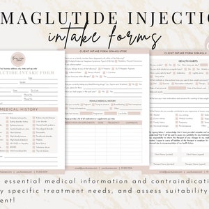 Editable Semaglutide Bundle Forms Template, Weight Loss Business ...