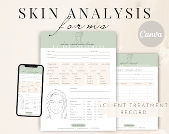 Skin Analysis Consultation Form Template Esthetician - Etsy