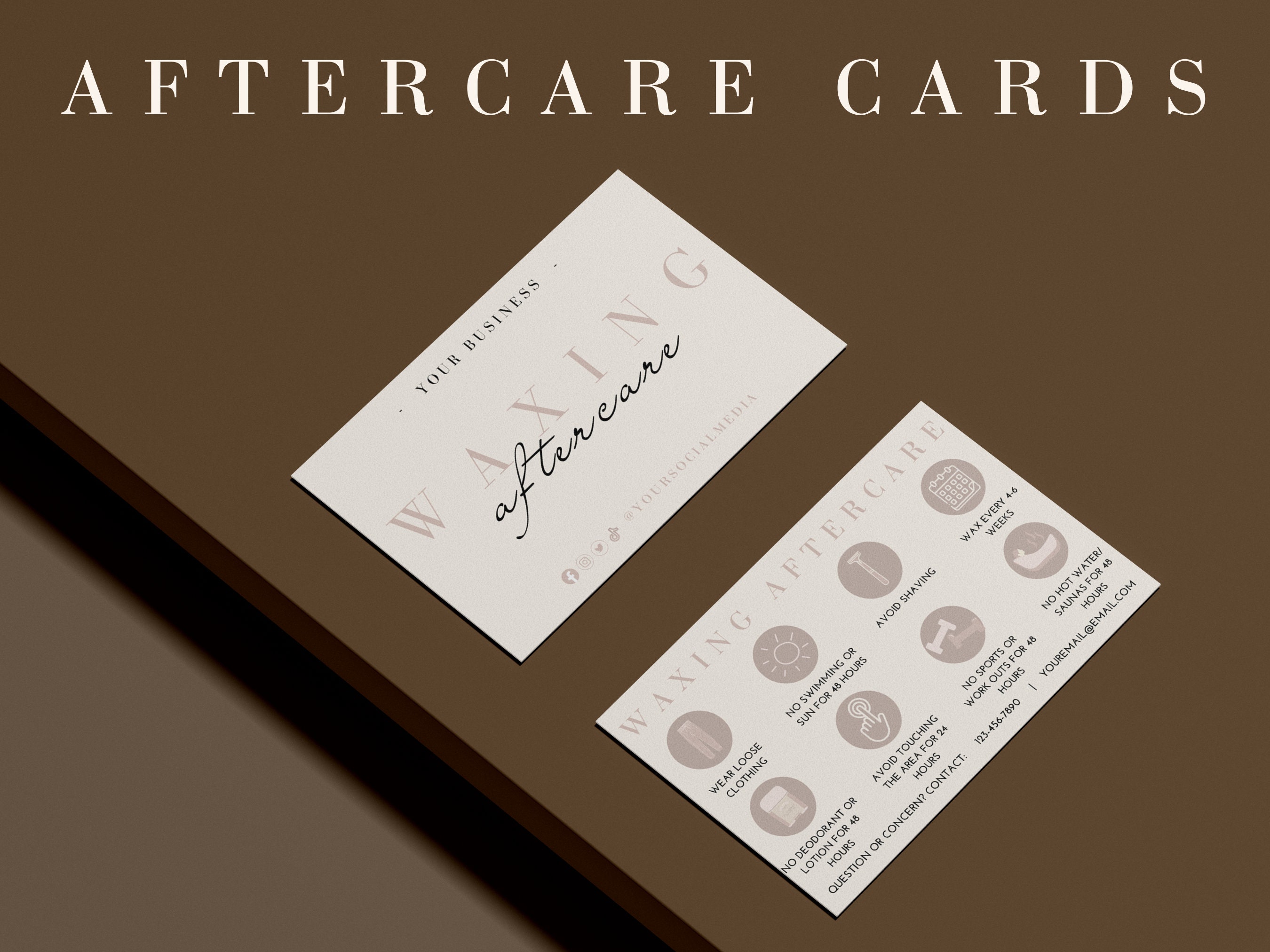 Editable Waxing Aftercare Card Template, Hair Wax Care Card, Hair ...