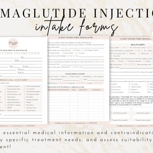 Editable Semaglutide Bundle Forms, Weight Loss Injection Consent ...