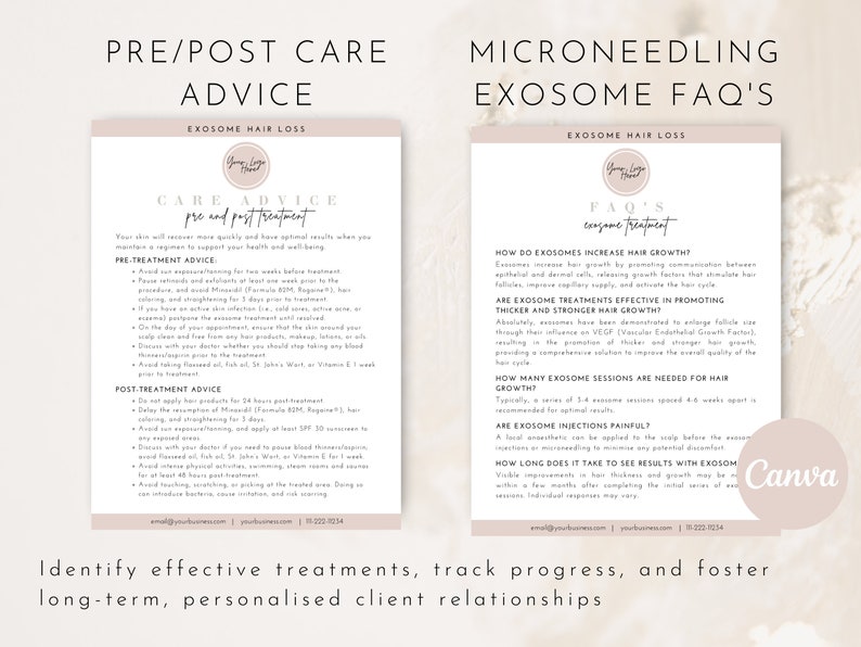 Editable Exosome Hair Restoration Consent Forms, Exosome Hair Loss ...
