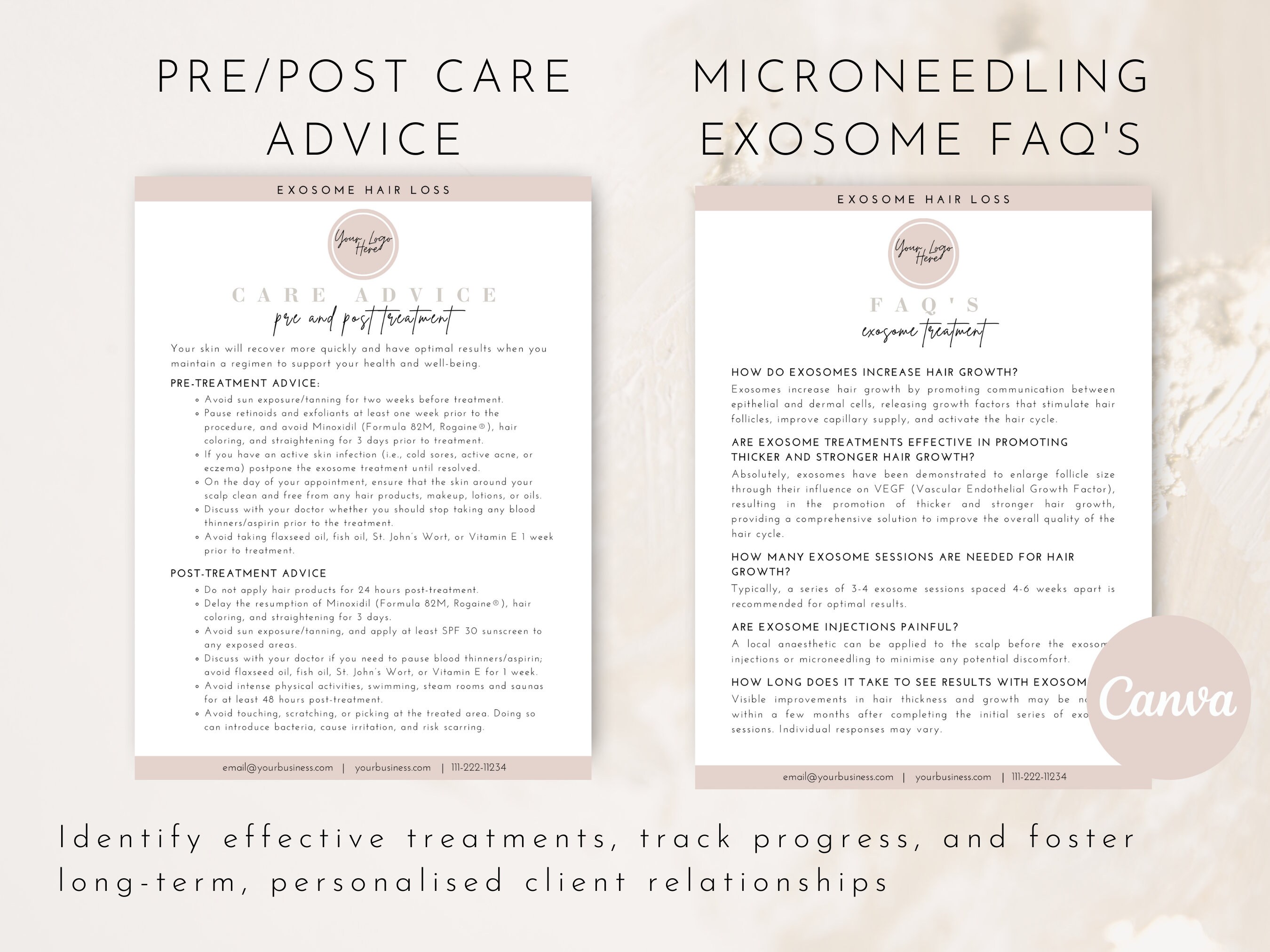 Editable Exosome Hair Restoration Consent Forms, Exosome Hair Loss ...