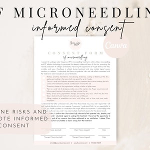 Editable Radio Frequency Microneedling Consent Bundle, RF Skin ...