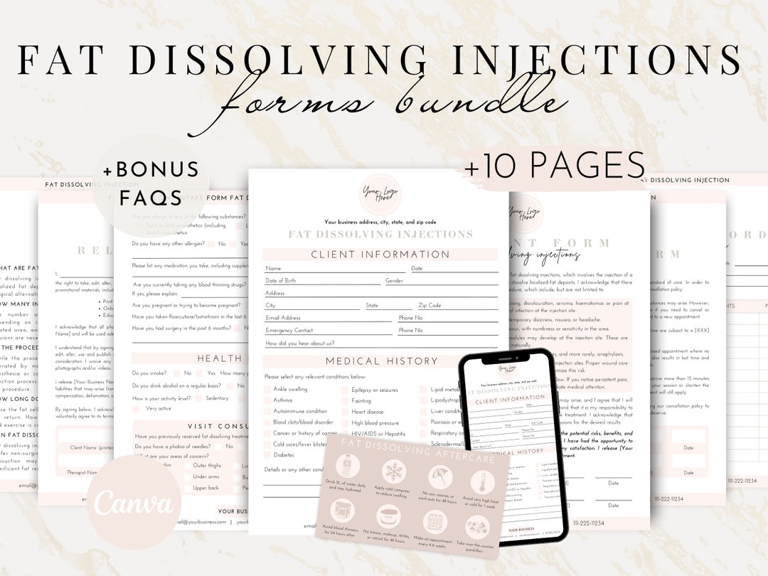 Fat Dissolving Injections Business Form Fat Dissolving - Etsy