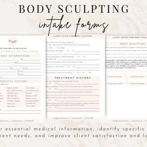 Editable Body Sculpting Ultrasound Cavitation Consent Intake Forms ...