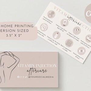 Vitamin C D3 B12 Injection Aftercare Cards, Digital Textable Vit C, Vit ...