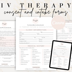 IV Therapy Consent Form, Intravenous Therapy Client Forms, Iv Infusion ...