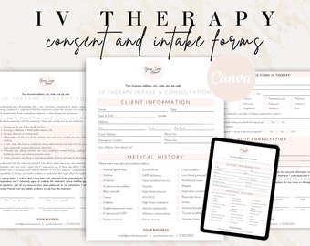 IV Therapy Intake, Consent, and Aftercare Form, Intravenous Therapy ...