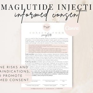 Editable Semaglutide Bundle Forms, Weight Loss Injection Consent ...