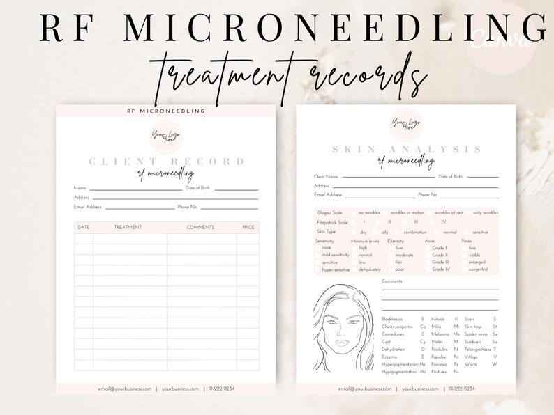 Editable Radio Frequency Microneedling Consent Bundle, RF Skin ...