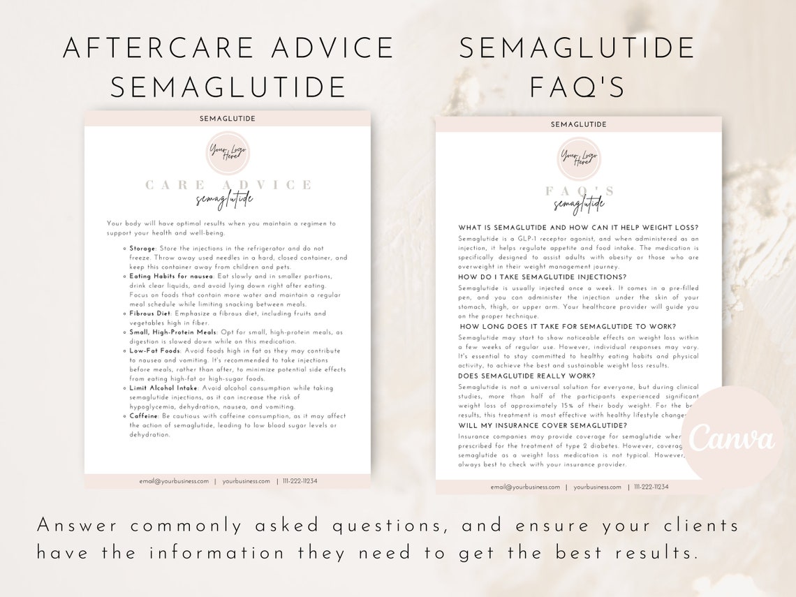 Editable Semaglutide Bundle Forms, Weight Loss Injection Consent ...