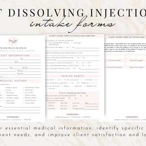 Fat Dissolving Injections Business Form, Fat Dissolving Consent Forms ...