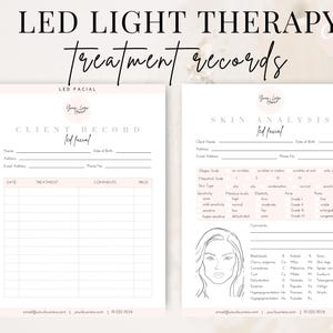 Editable LED Red Light Therapy Consent Forms, Printable Light Emitting ...