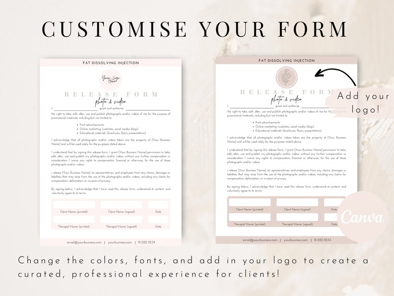 Editable PRP Microneedling Consent Consultation Forms Bundle, Platelet ...