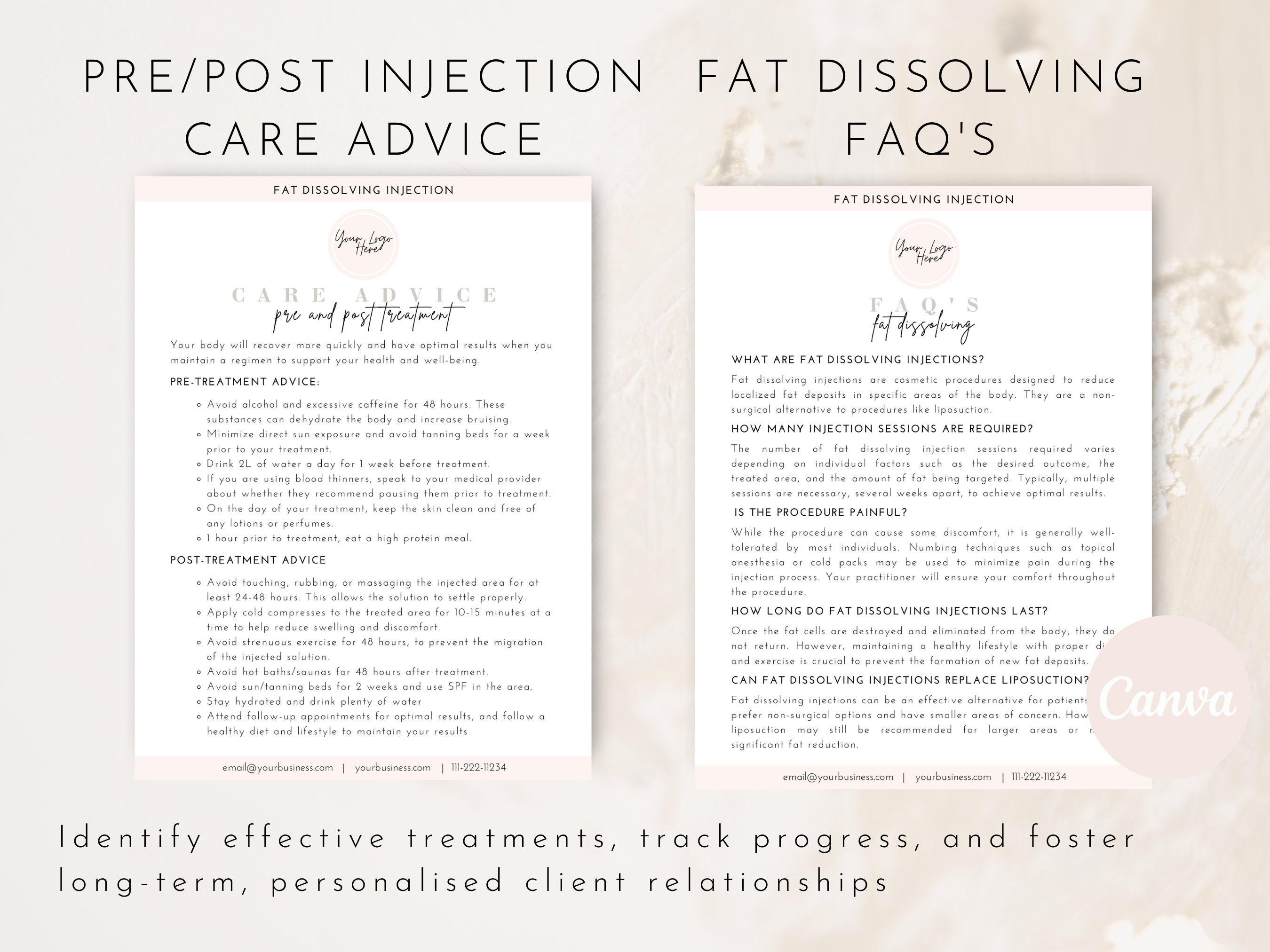 Fat Dissolving Injections Business Form, Fat Dissolving Consent Forms ...