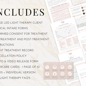 Editable LED Red Light Therapy Consent Forms, Printable Light Emitting ...